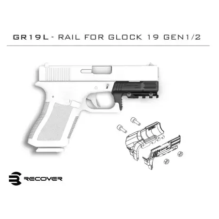 Rail GR19 pour Glock 19 Génération 1 & 2 - Recover Tactical